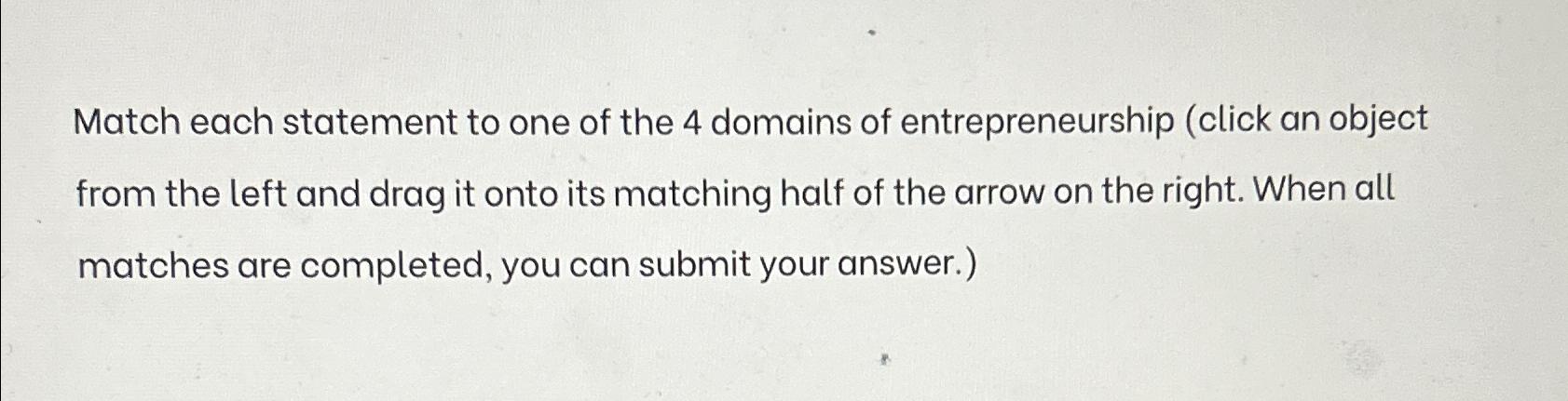 Solved Match each statement to one of the 4 ﻿domains of | Chegg.com