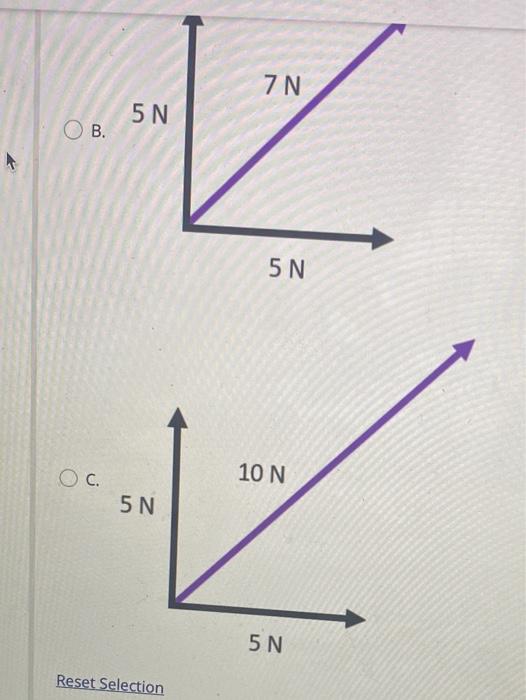 Solved Two vectors are shown below: 5 N 5N Please choose the | Chegg.com