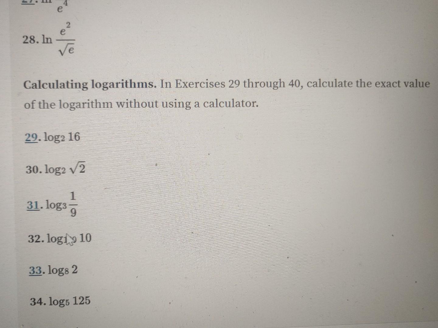 Solved Calculating common logarithms. In Exercises 12 | Chegg.com