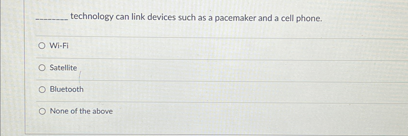 Solved technology can link devices such as a pacemaker and a | Chegg.com