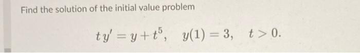 Solved Find the solution of the initial value problem | Chegg.com