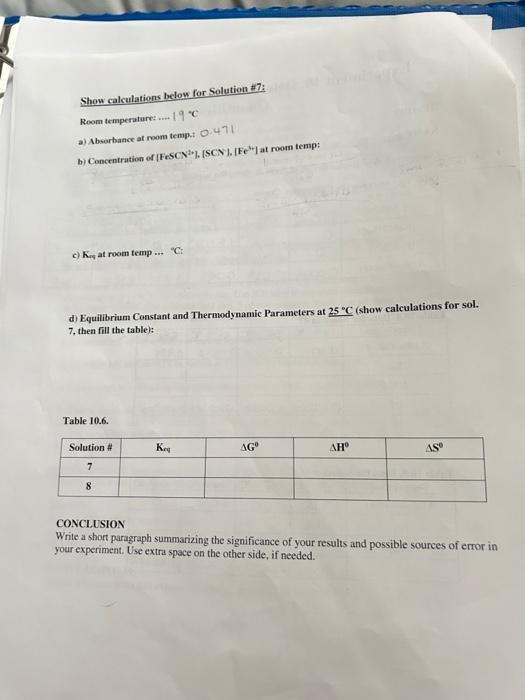 Solved There is supposed to be a graph of FeSCN and the | Chegg.com