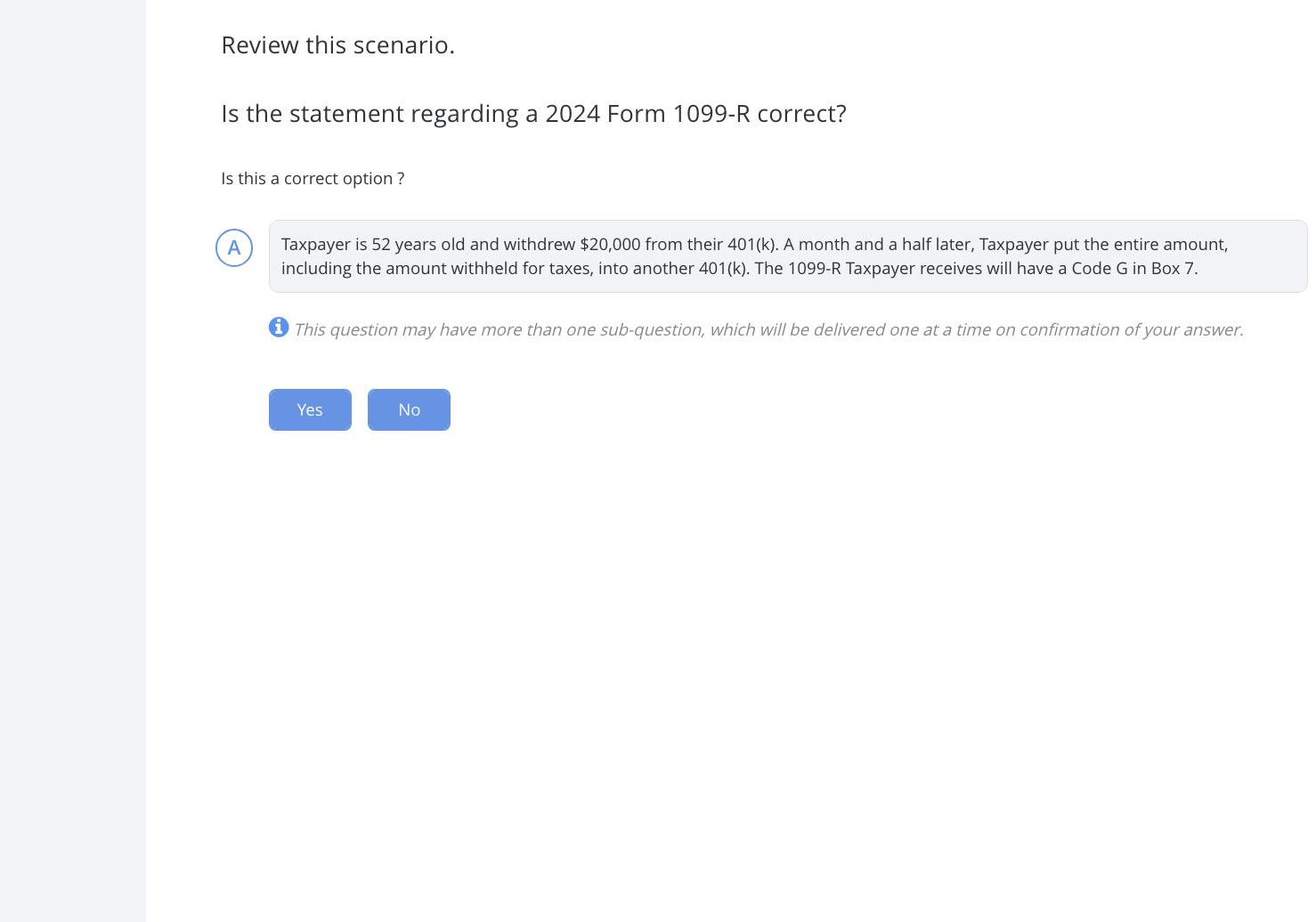 Solved Review this scenario. Is the statement regarding a | Chegg.com