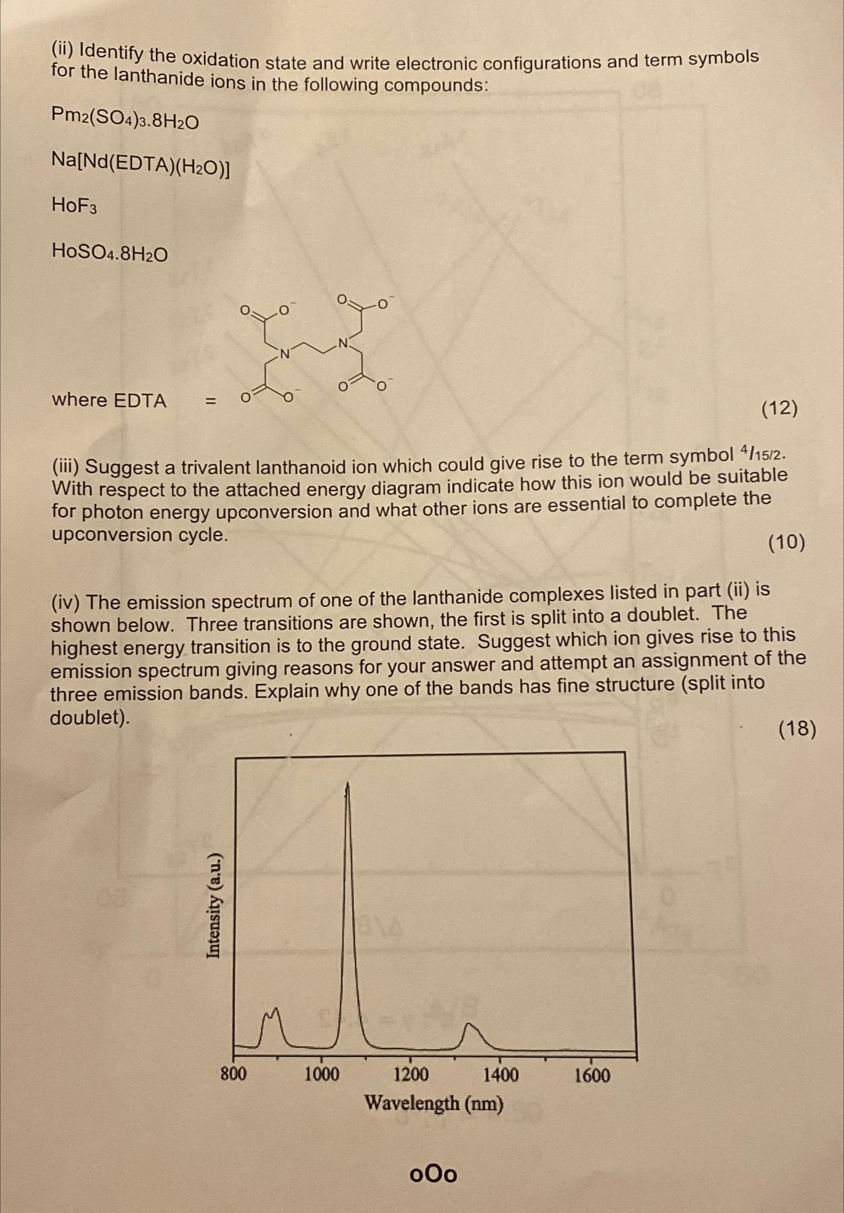 Solved (ii) ﻿Identify the oxidation state and write | Chegg.com