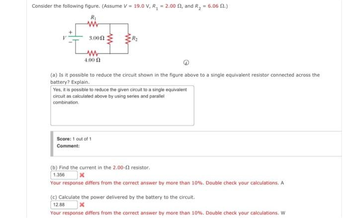 Solved Consider the following figure. (Assume V=19.0 | Chegg.com
