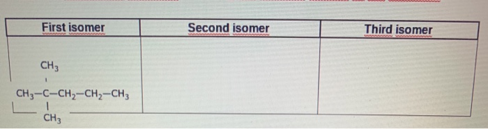 Solved First isomer Second isomer Third isomer CH3 | Chegg.com