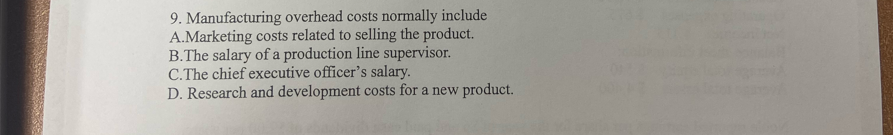 Solved Manufacturing overhead costs normally | Chegg.com