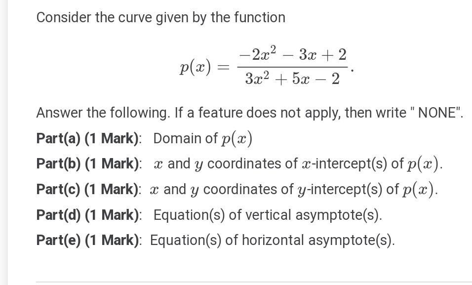 Solved Consider the curve given by the function | Chegg.com