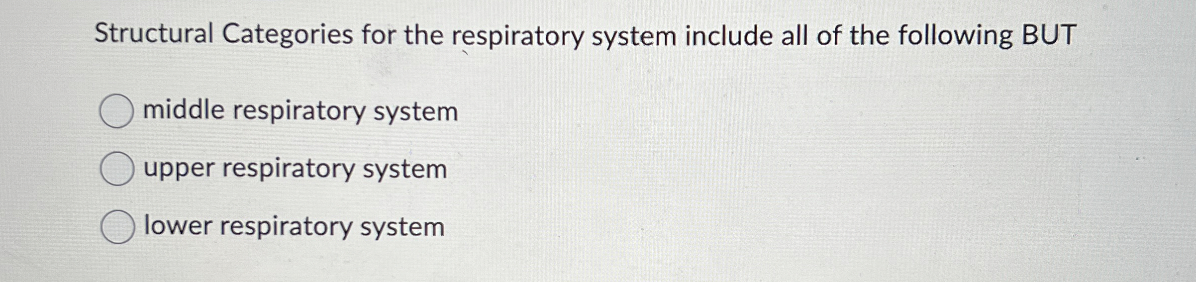 Solved Structural Categories for the respiratory system | Chegg.com