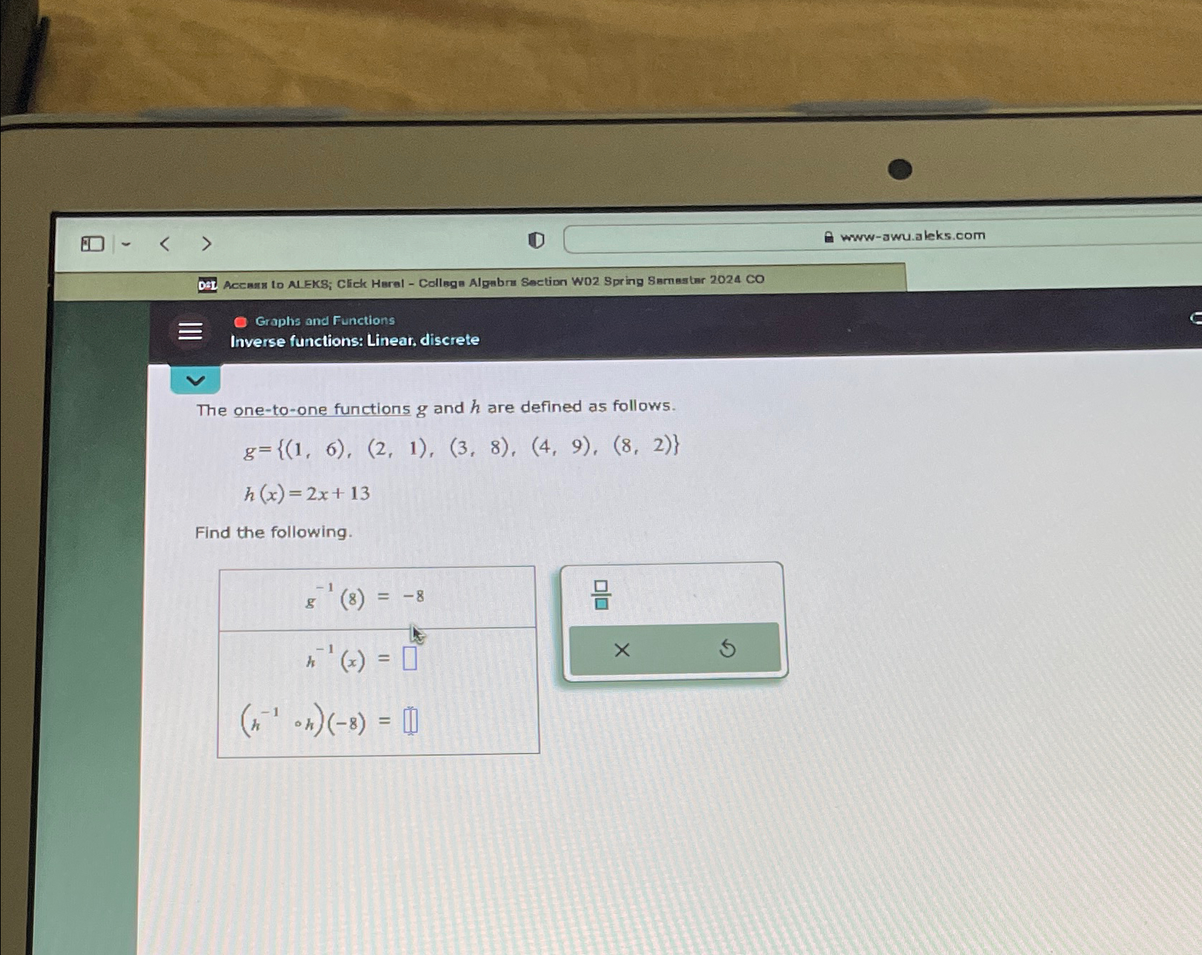Solved DSI Accuss to ALEKS; Click Haral - ﻿College Algabra | Chegg.com