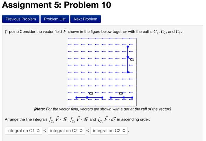 Solved (1 point) Consider the vector field F shown in the | Chegg.com
