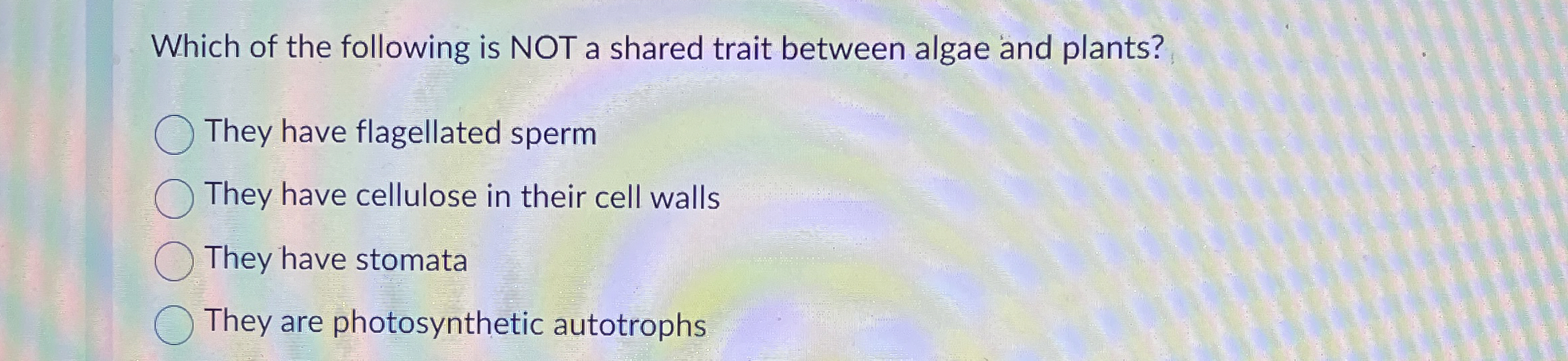 Solved Which of the following is NOT a shared trait between | Chegg.com