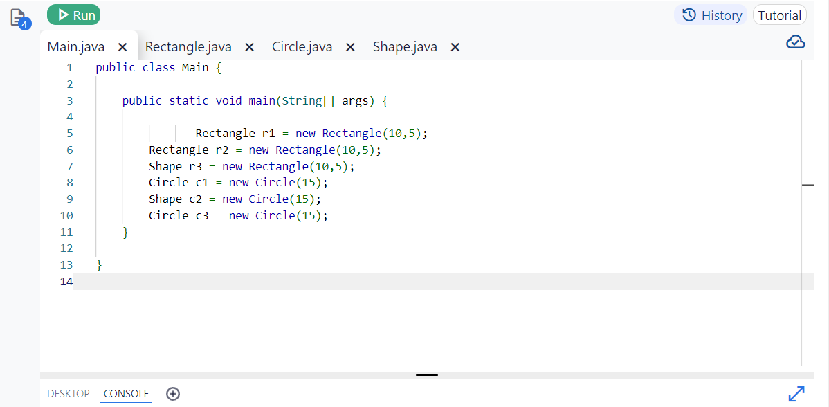 Solved Now that the Shape class is abstract and the main | Chegg.com