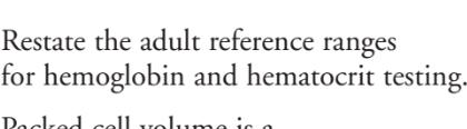 Solved Restate the adult reference ranges for hemoglobin and | Chegg.com