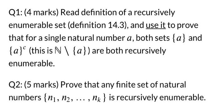 Solved Q1: (4 marks) Read definition of a recursively | Chegg.com
