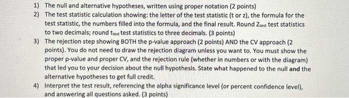 Solved 1) The null and alternative hypotheses, written using | Chegg.com