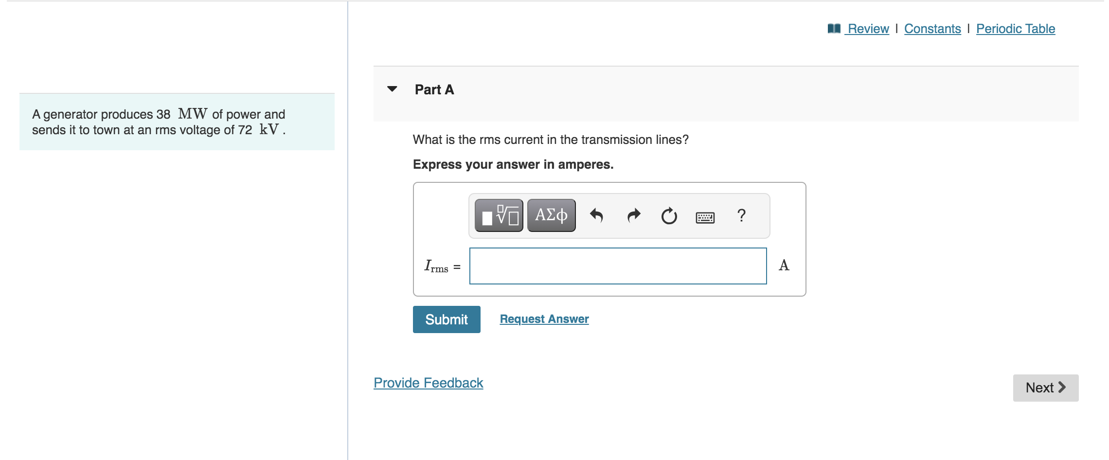 Solved A generator produces 38MW ﻿of power andsends it to | Chegg.com