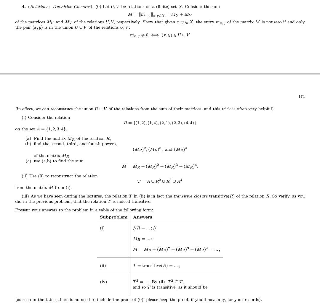 Solved M=∥mx,y∥x,y∈X=MU+MV of the matrices MU and MV of the | Chegg.com