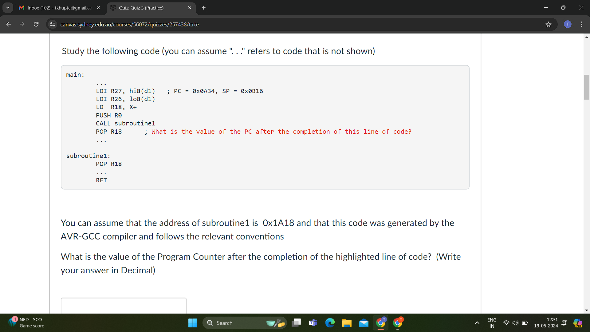 Solved Study the following code (you can assume ". . ." | Chegg.com