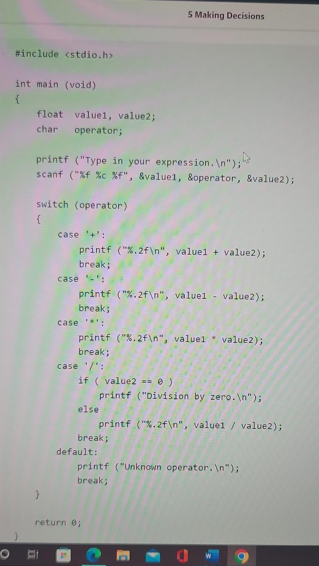 Solved Programming in C: In program 5.9, Explain how the | Chegg.com