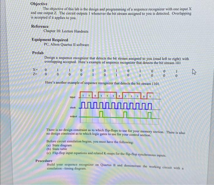 Solved Objective The objective of this lab is the design and | Chegg.com