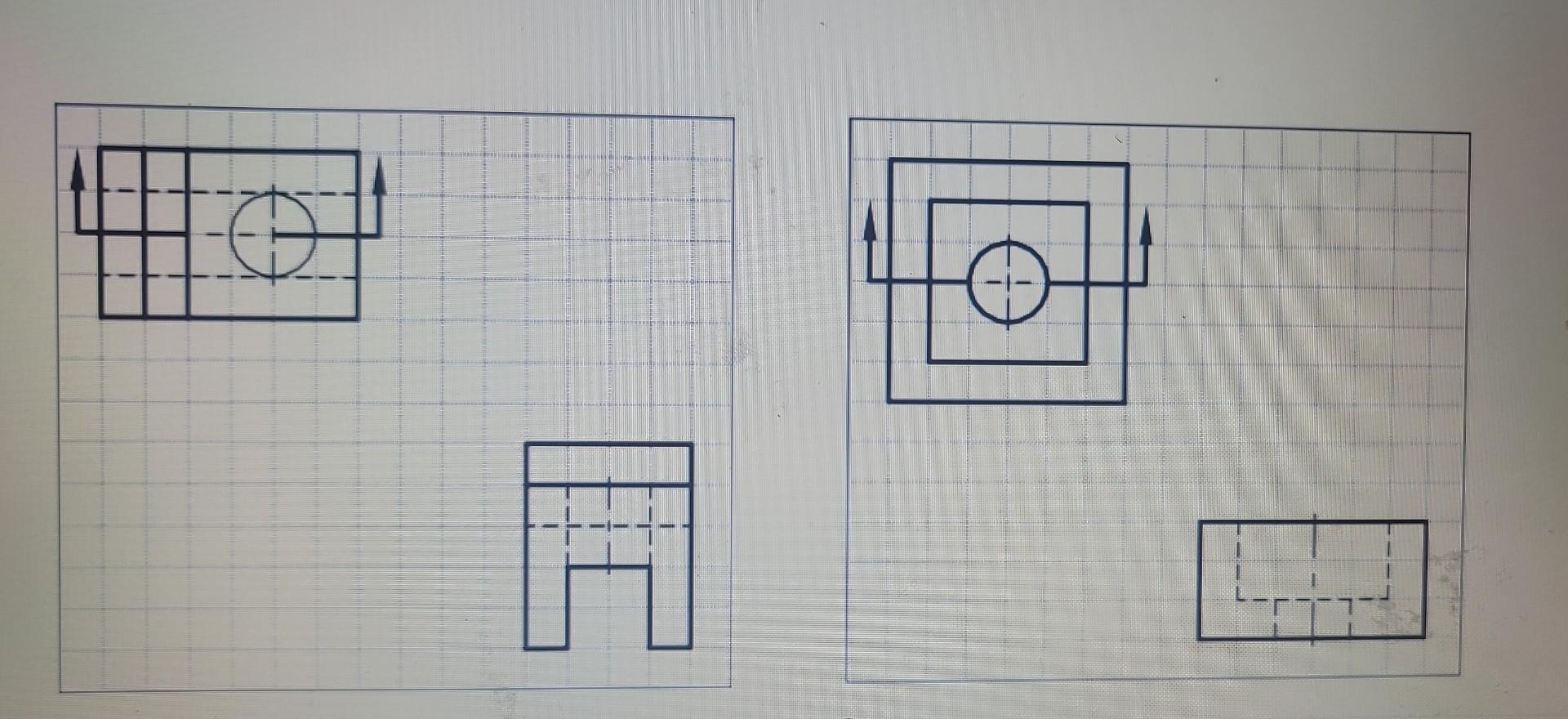 Solved please draw the missing section views as indicated | Chegg.com Solved please draw the missing section views as indicated | Chegg.com