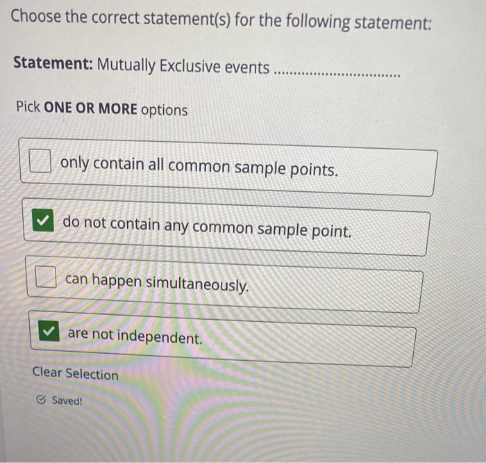 Solved Choose the correct statement(s) for the following | Chegg.com