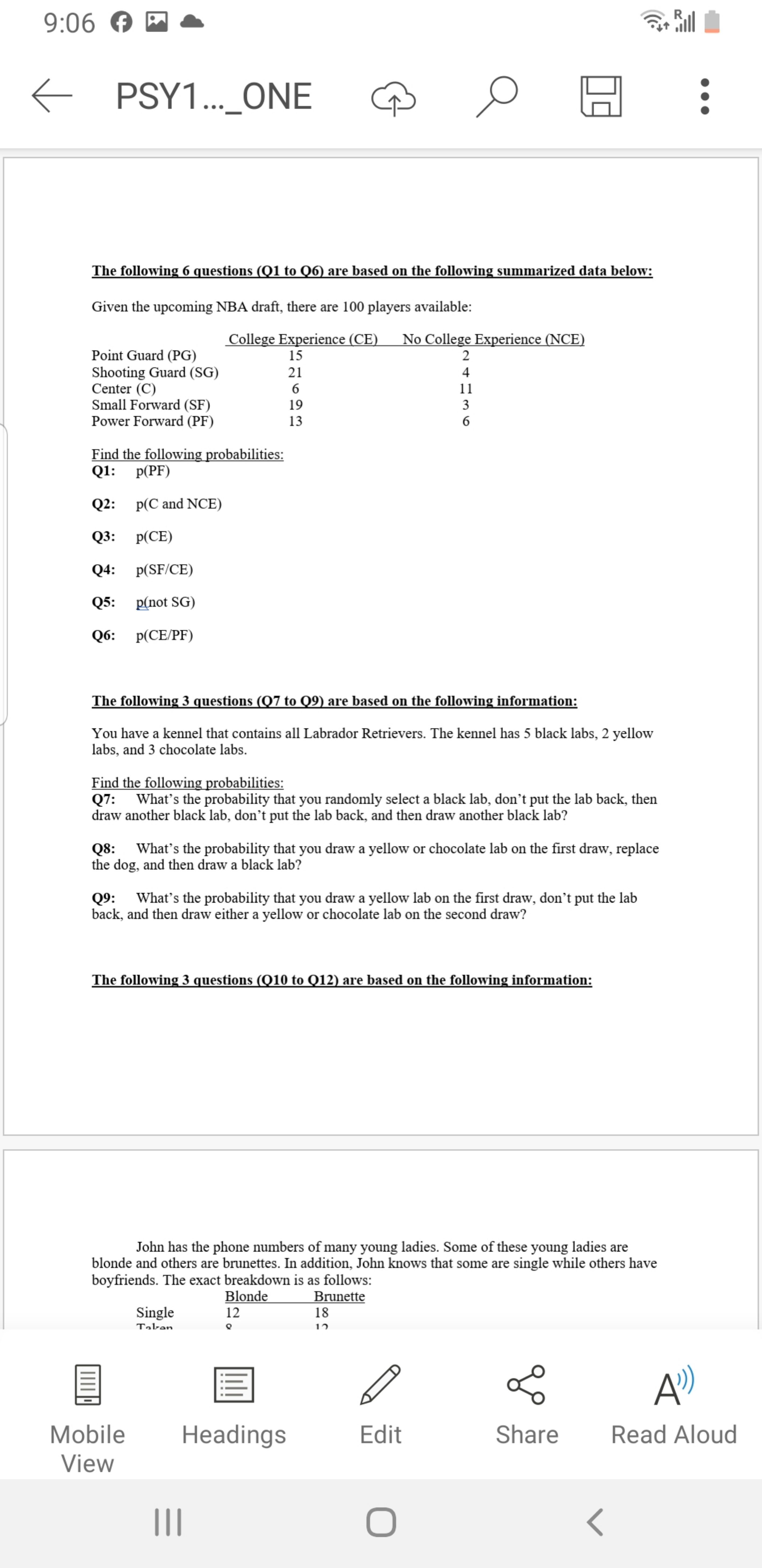Solved boyfriends. The exact breakdown is as follows:Find | Chegg.com