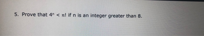 Solved 5. Prove that 4n | Chegg.com Solved 5. Prove that 4n | Chegg.com