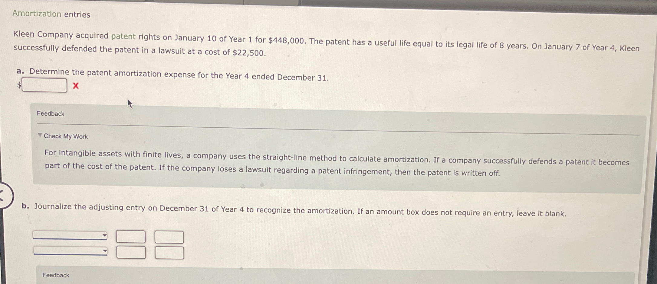 Solved Amortization entriesKleen Company acquired patent | Chegg.com