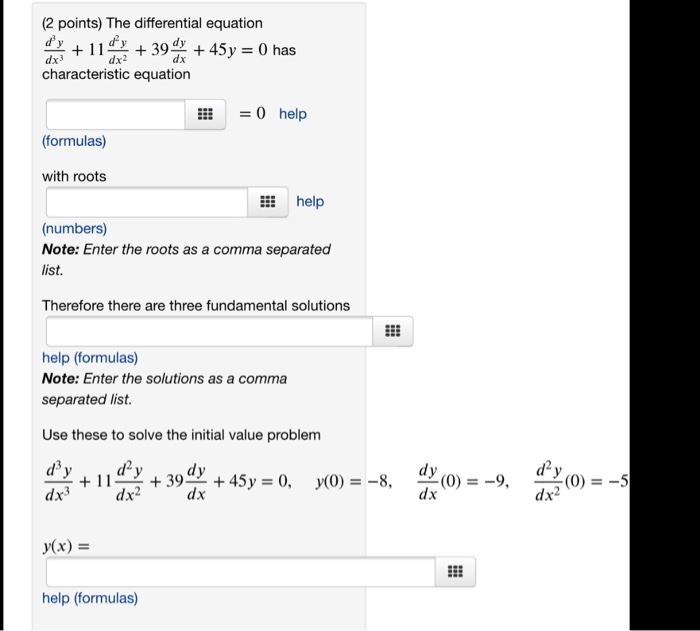 Solved (2 points) Suppose that a fourth order differential | Chegg.com