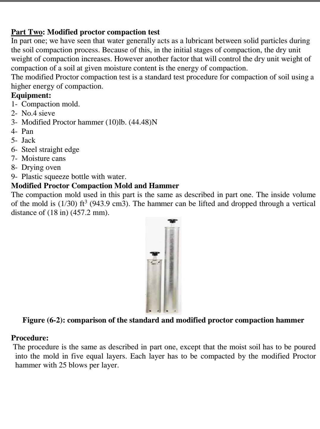 Solved LaB soil..proctor compaction test ..solve all part | Chegg.com