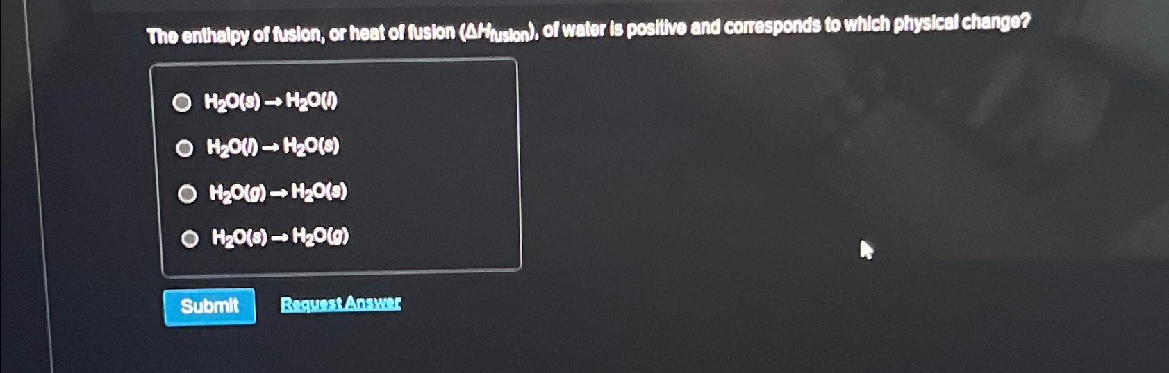 Solved H2O(O)→H2O(O)H2O(O)→H2O(O)H2O(O)→H2O(O) | Chegg.com