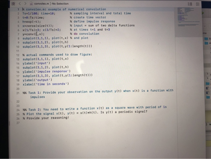 Solved me А А. m convolex.m) No Selection 1 convolex.m: | Chegg.com
