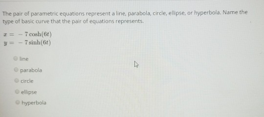 Solved The pair of parametric equations represent a line, | Chegg.com