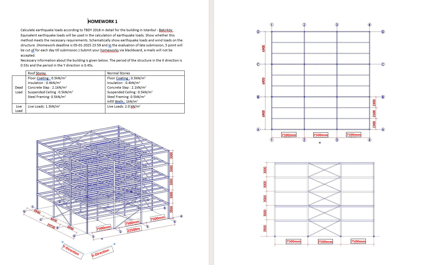 Solved |HOMEWORK 1Calculate earthquake loads according to | Chegg.com