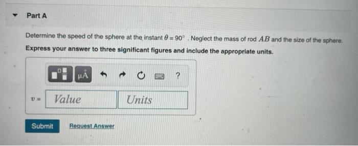 Solved The 15-kg sphere C is released from rest when 0 = 0° | Chegg.com