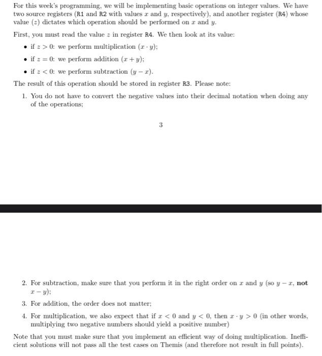 Solved For this week's programming, we will be implementing | Chegg.com