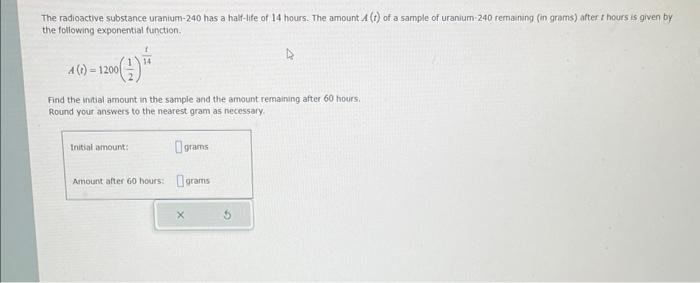 Solved Find the initial amount in the sample and the amount | Chegg.com