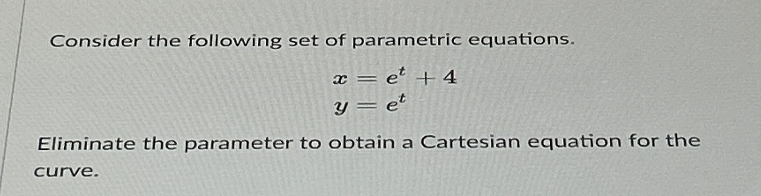 Solved Consider the following set of parametric | Chegg.com