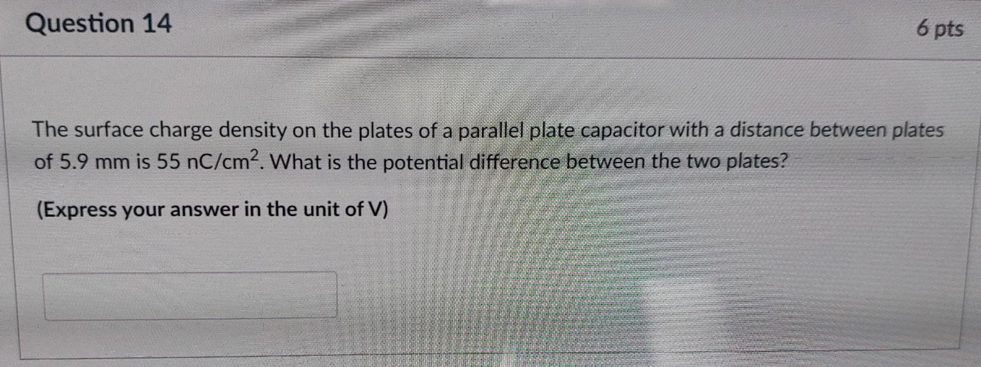 The surface charge density on the plates of a | Chegg.com