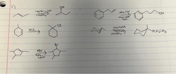 Solved Draw the 1H NMR of two of the reactants in #1 and two | Chegg.com