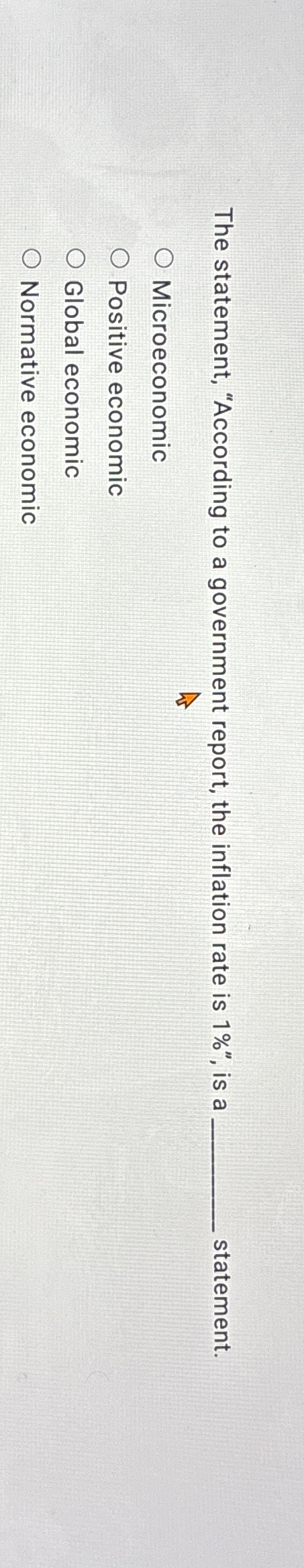 Solved The statement, "According to a government report, the | Chegg.com