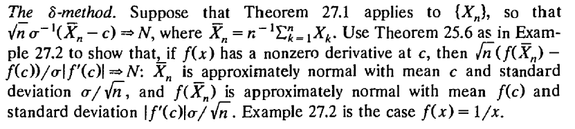 Solved The δ-method. Suppose that Theorem 27.1 applies to | Chegg.com