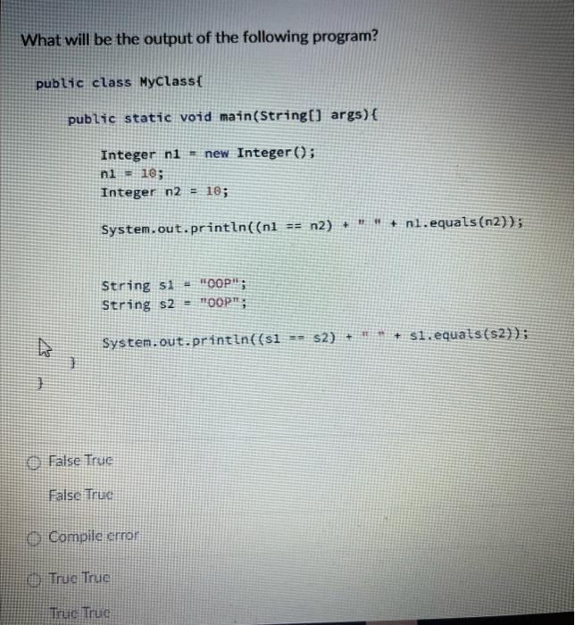 Solved What will be the output of the following program? | Chegg.com