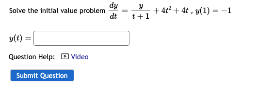 Solved Solve the initial value problem | Chegg.com