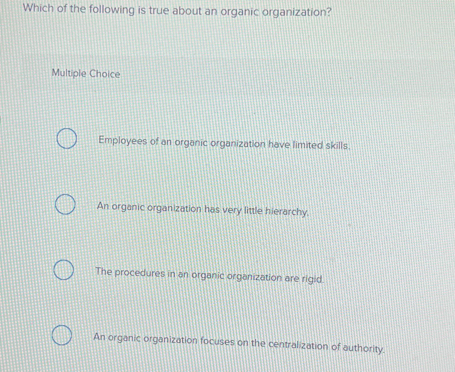 Solved Which of the following is true about an organic | Chegg.com