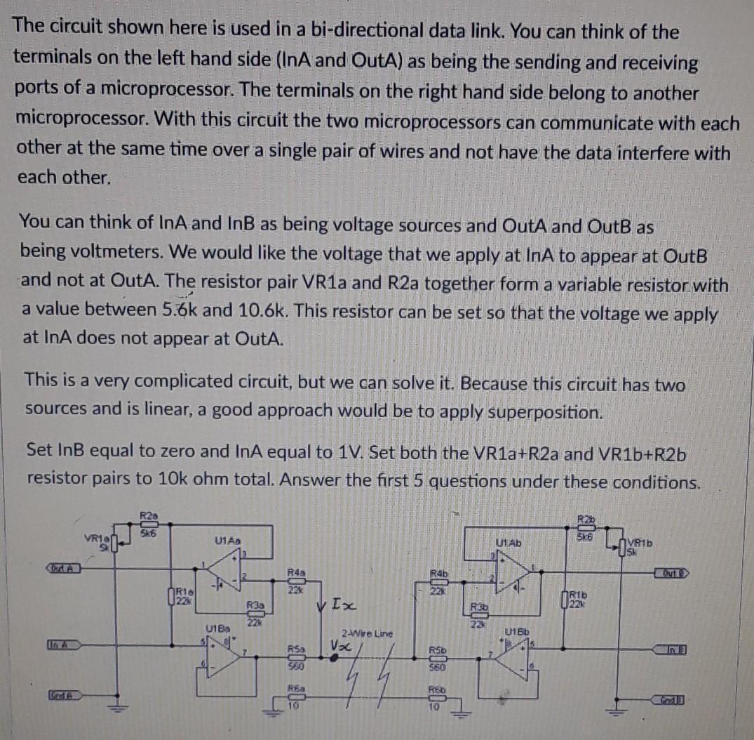 Solved The circuit shown here is used in a bi-directional | Chegg.com