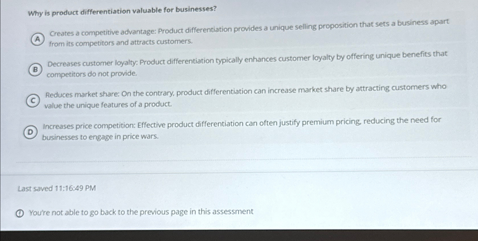 Solved Why is product differentiation valuable for | Chegg.com