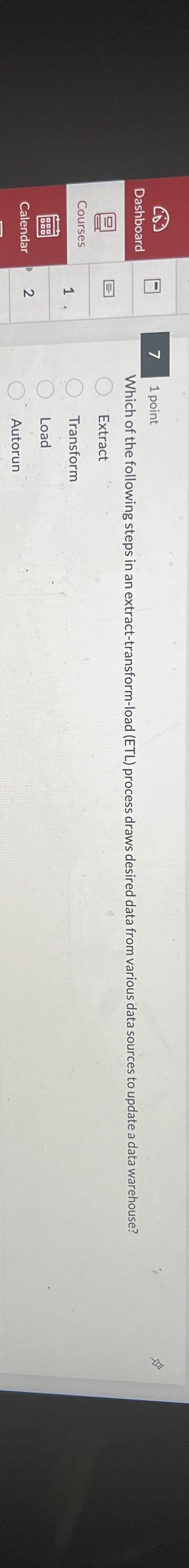Solved 7 ﻿pointWhich of the following steps in an | Chegg.com